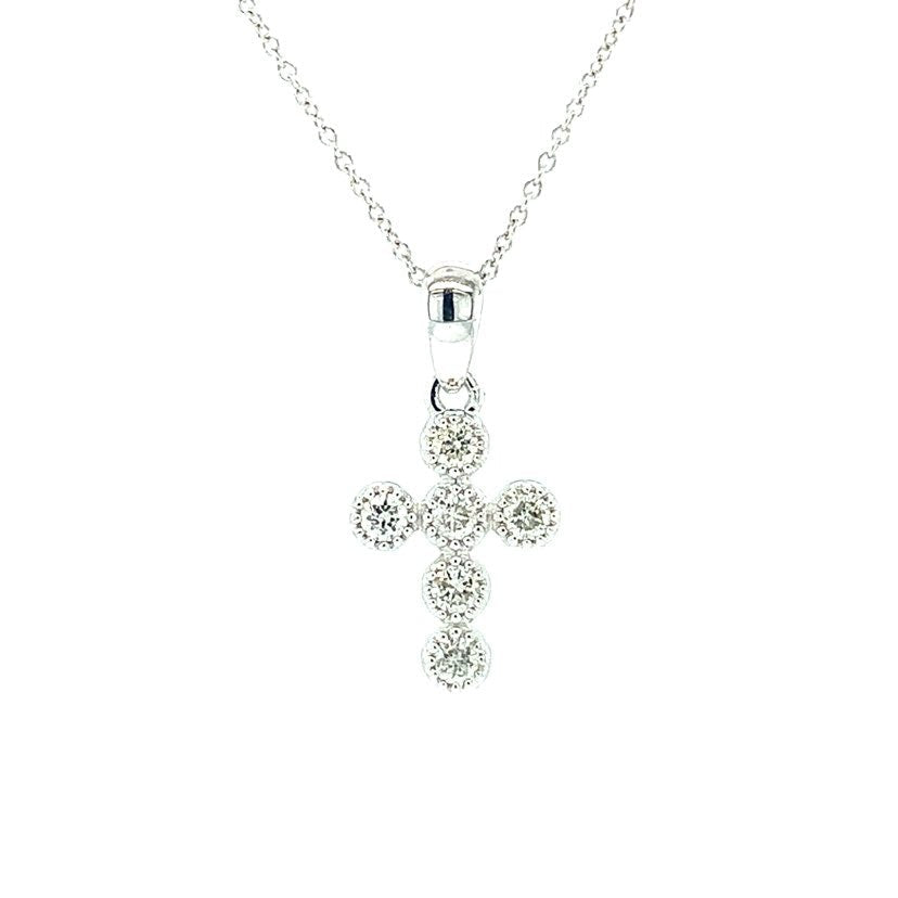 Petite Diamond Cross Necklace – Amore Fine Jewelry